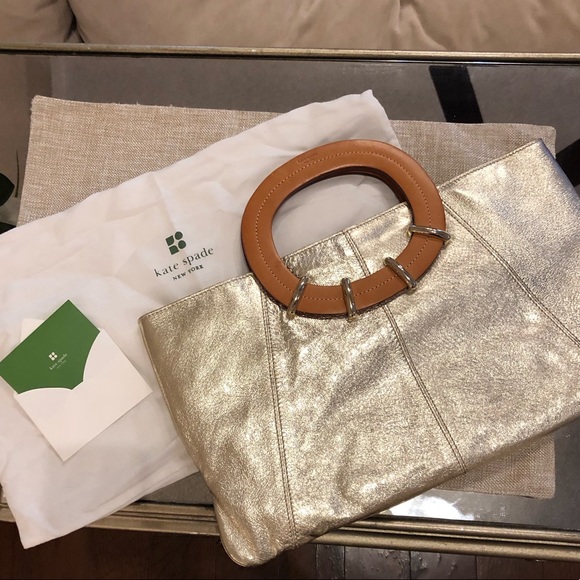 kate spade | Bags | Vintage Kate Spade Metallic Gold Handbag | Poshmark